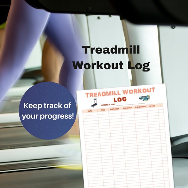 Treadmill Workout Log - Etsy