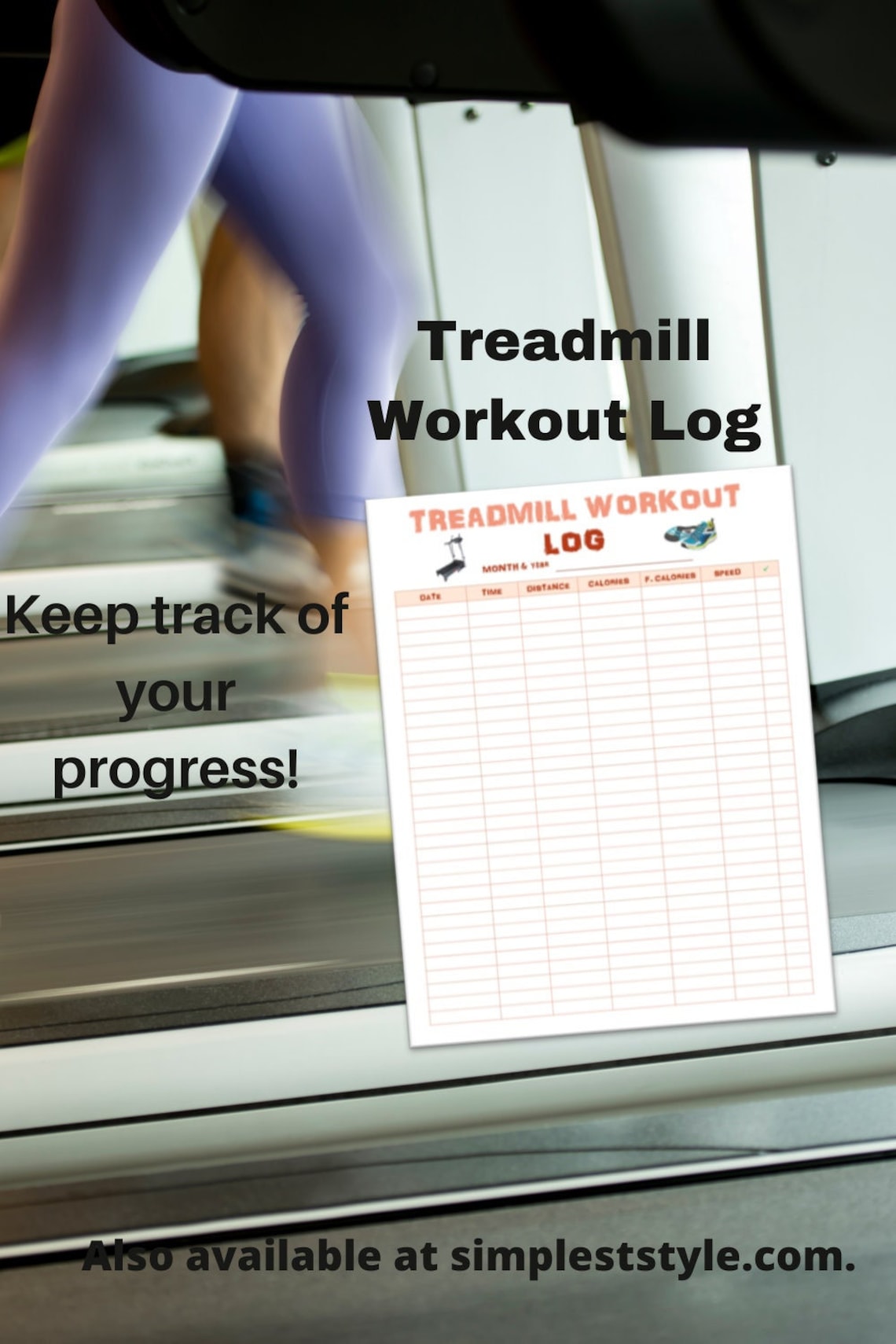 TREADMILL WORKOUT LOG Treadmill Printable Workout Chart - Etsy