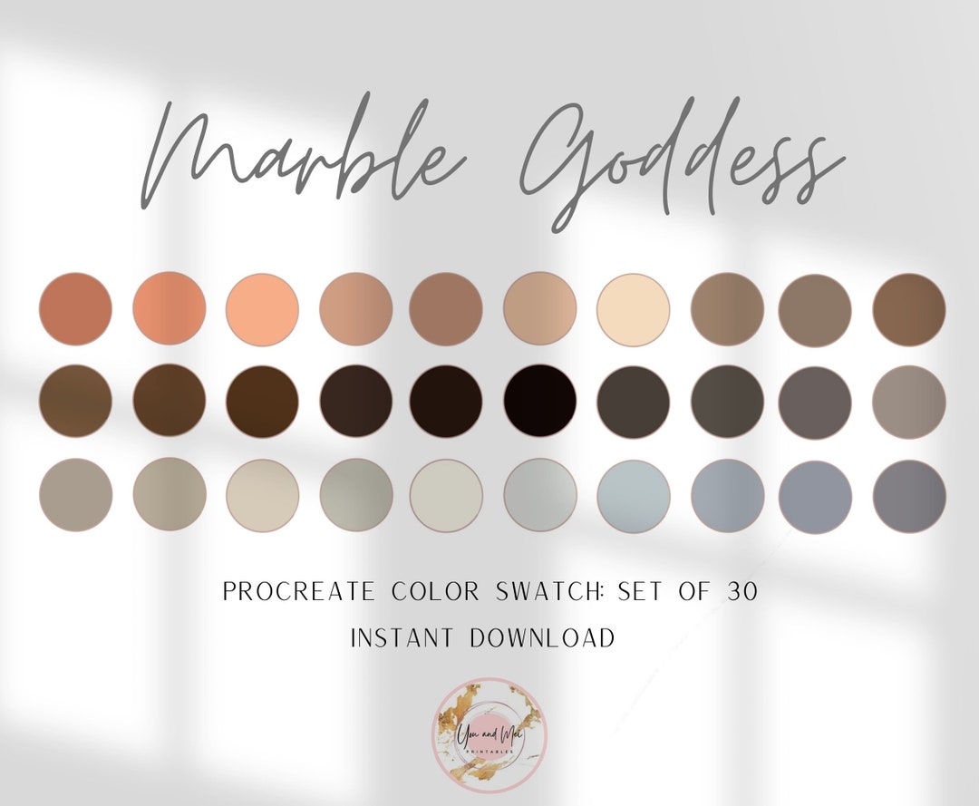 Marble Goddess Procreate Palette, Color Swatches, Color Palette, iPad ...
