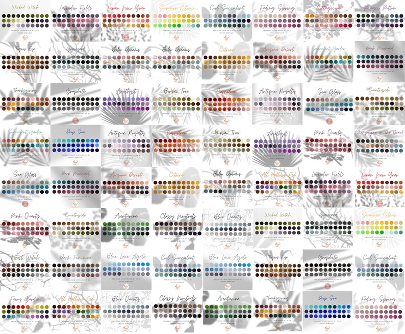 Procreate Color Palette Bundle Swatches WITH HEX CODES! for Branding ...