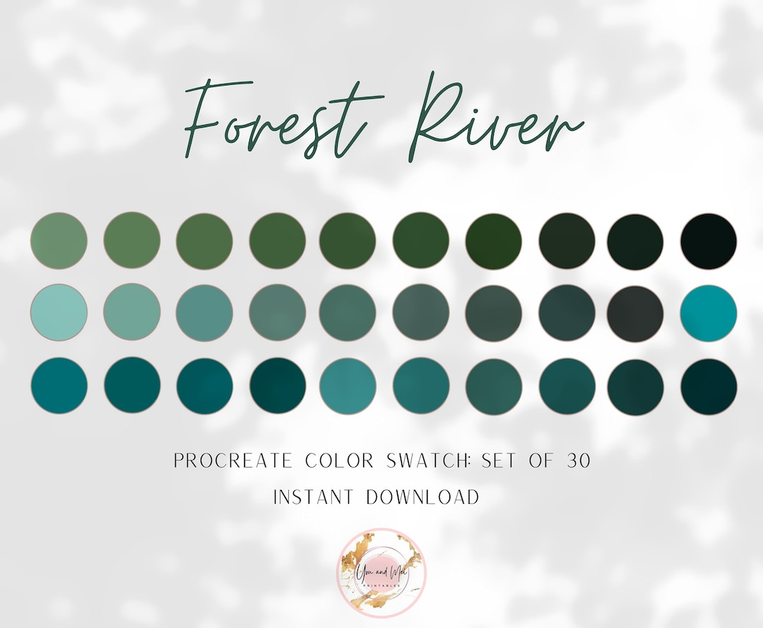 Forest River Procreate Palette, Color Swatches, Color Palette, iPad ...