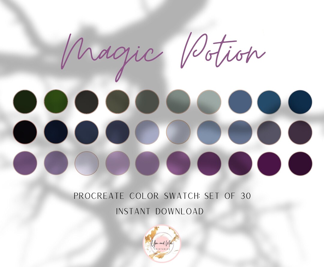 Magic Potion Procreate Palette, Color Swatches, Color Palette, iPad ...