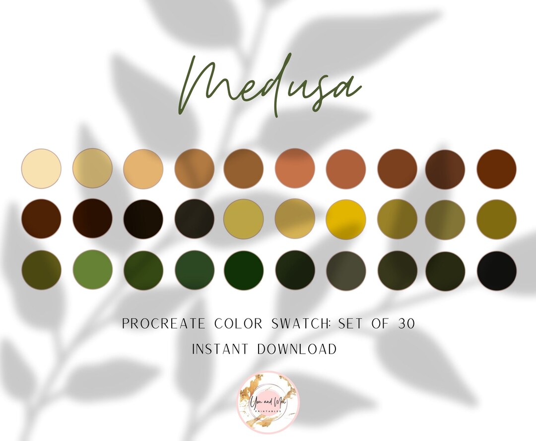 Medusa Procreate Color Palette, 30 Swatches (digital Download) - Etsy