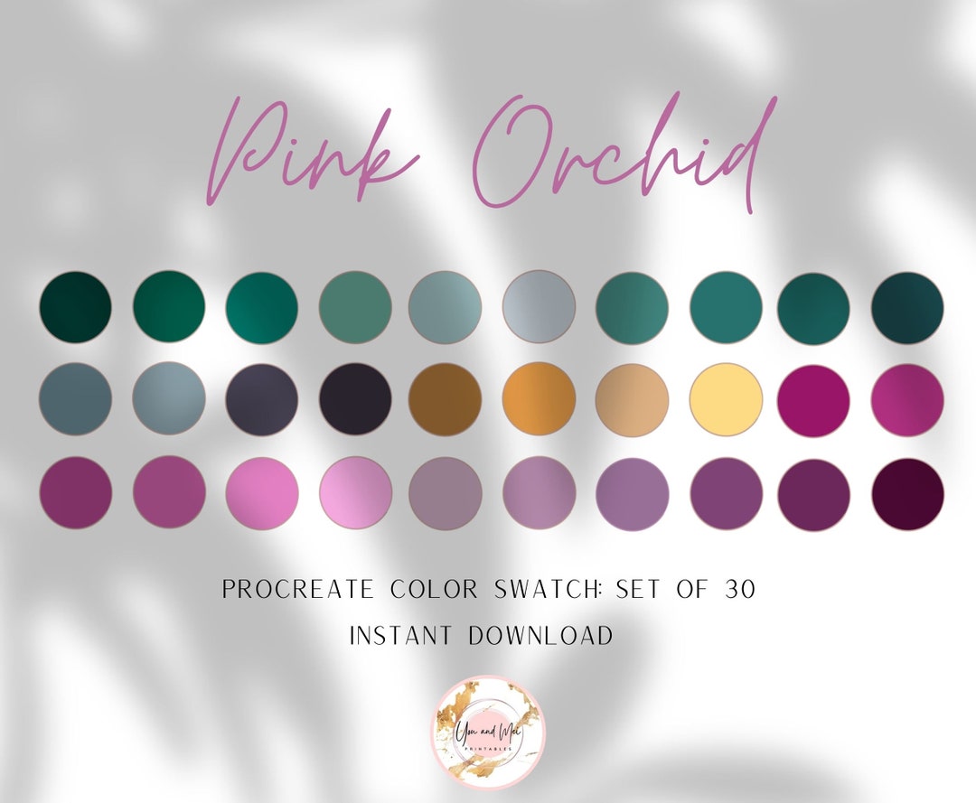Pink Orchid Procreate Color Palette, 30 Swatches (digital Download) - Etsy