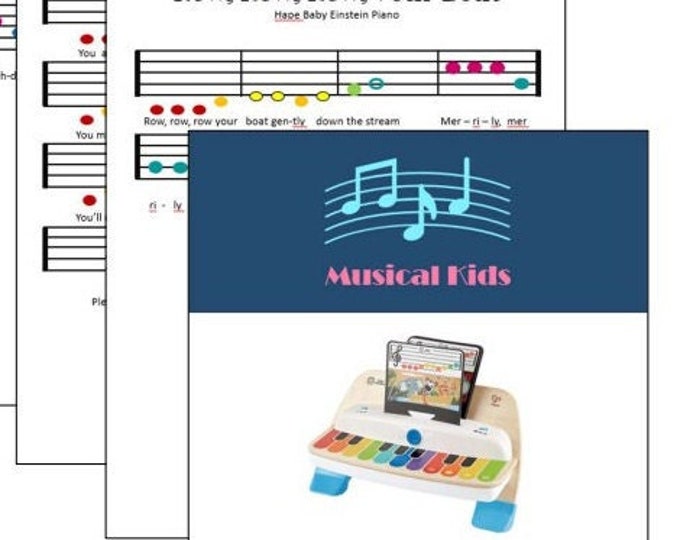 25 Music Sheets Vol 1-3 Bundle Color-coded, Numbered or Black and White ...