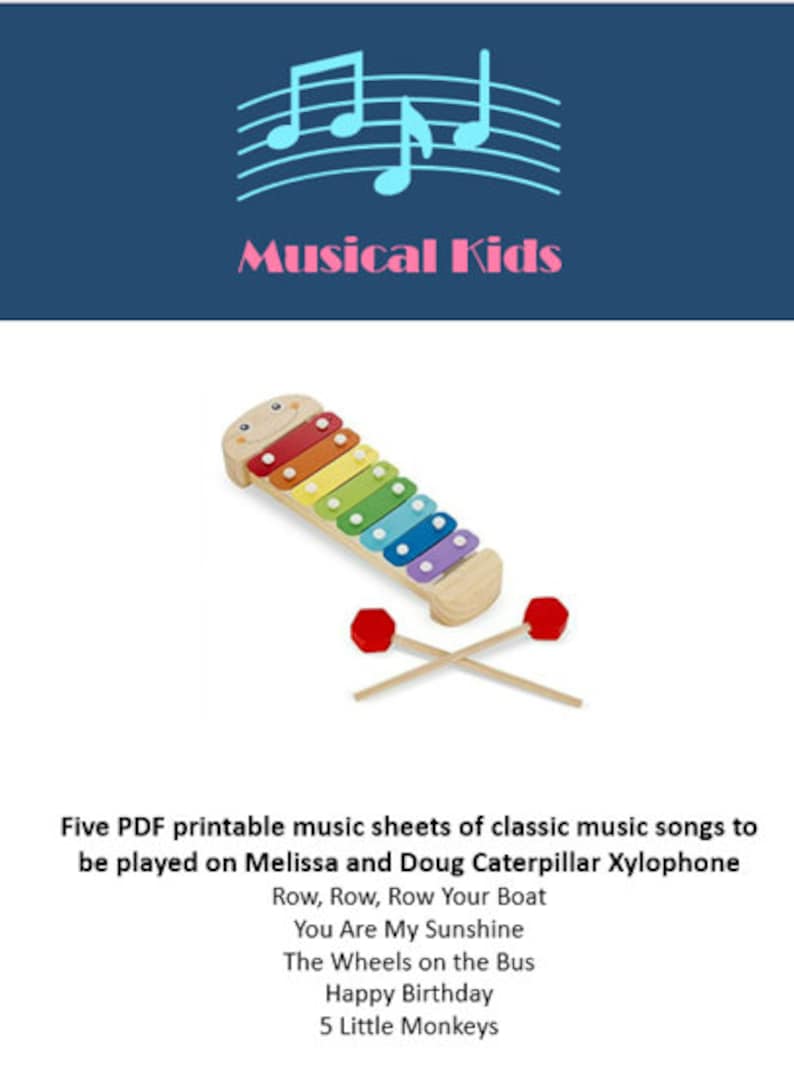 Melissa and Doug Xylophone Sheet Music (PDF) - Etsy