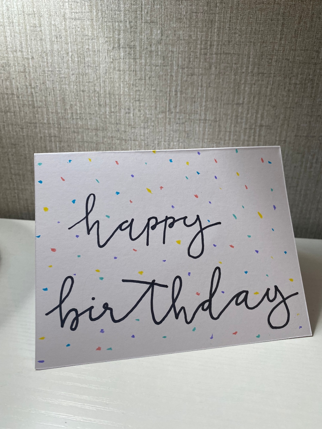 Happy Birthday Confetti Greeting Card - Etsy