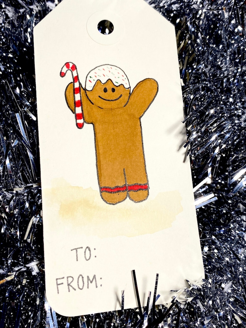 Gingerbread Man Gift Tag - Etsy