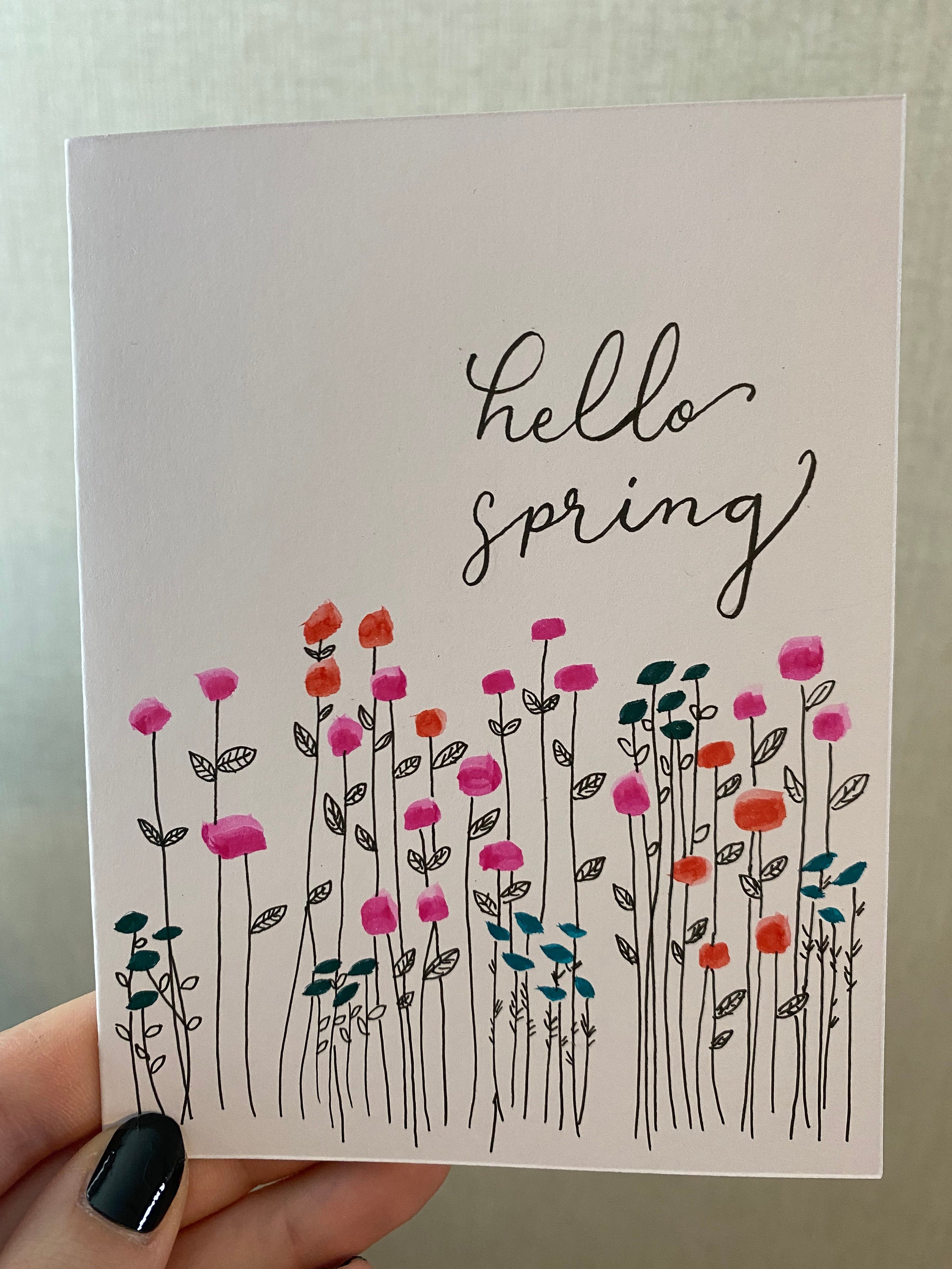 Hello Spring Greeting Card - Etsy