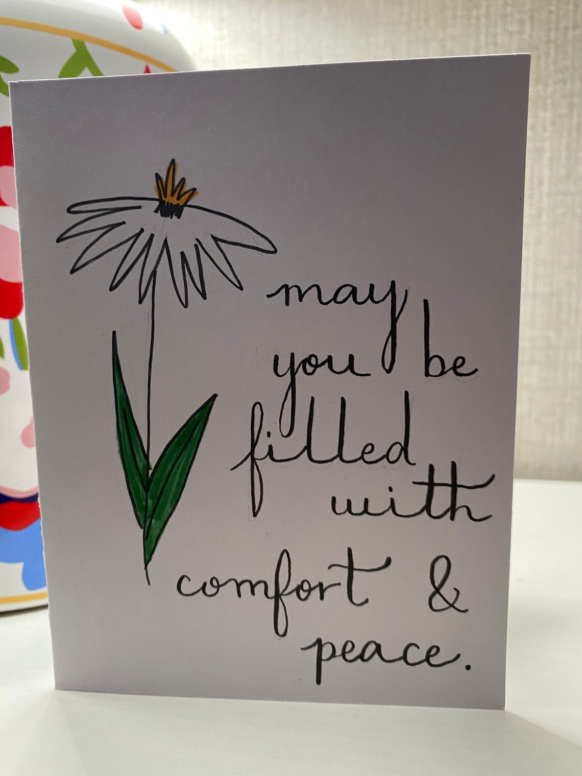 Flower Sympathy Greeting Card - Etsy