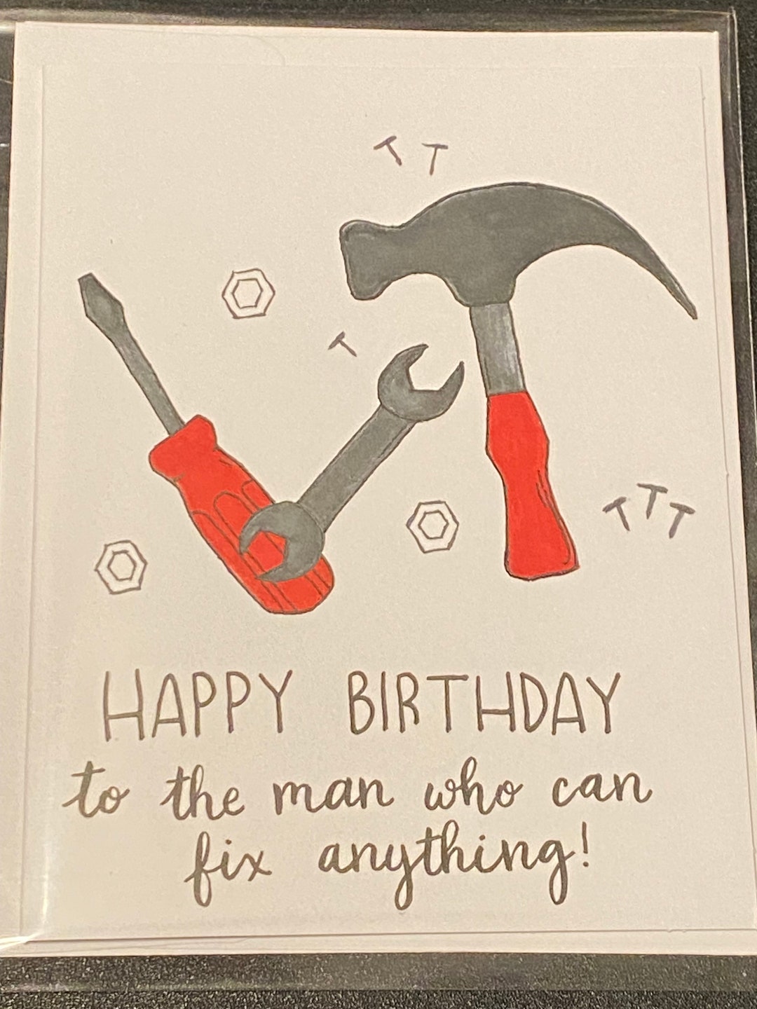 Happy Birthday Tools Card - Etsy