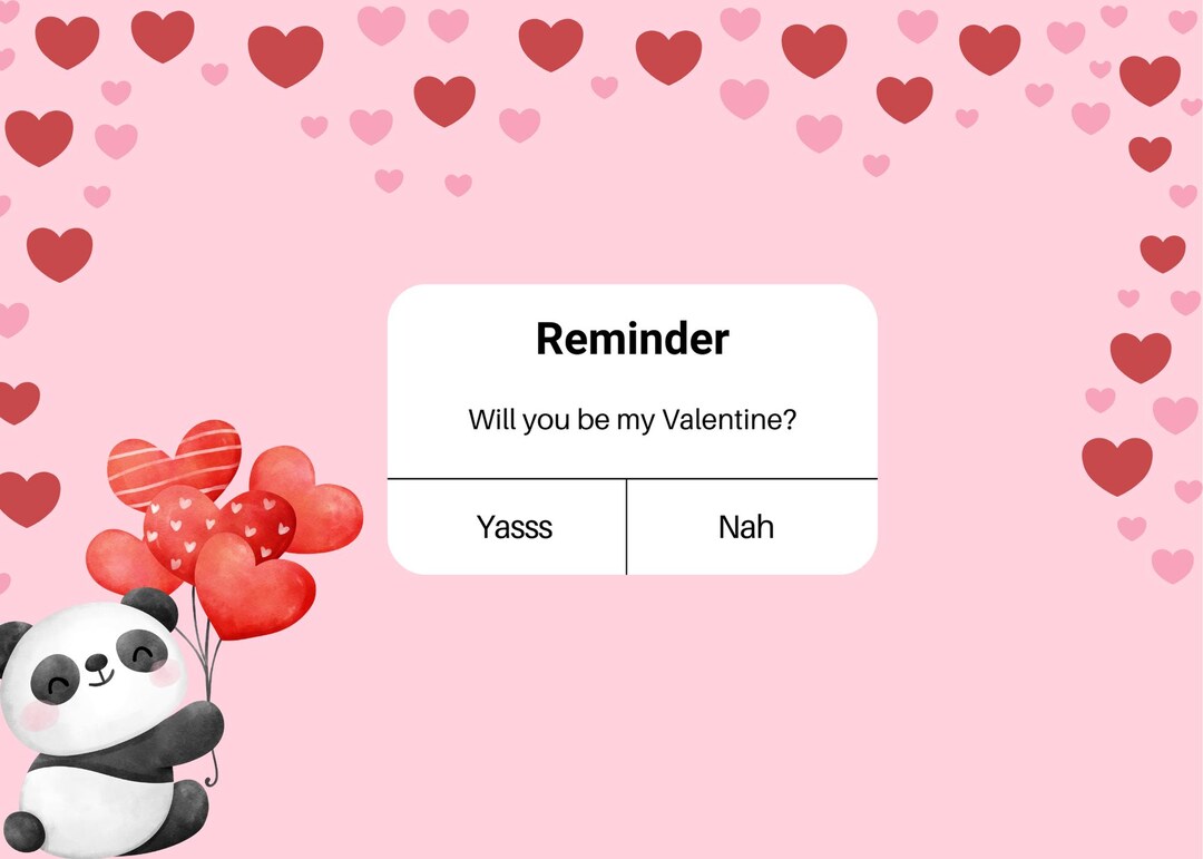 Valentines Day Reminder Card Digital Download - Etsy