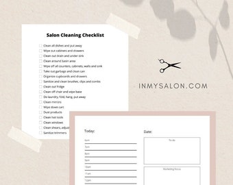 Salon Checklist - Etsy