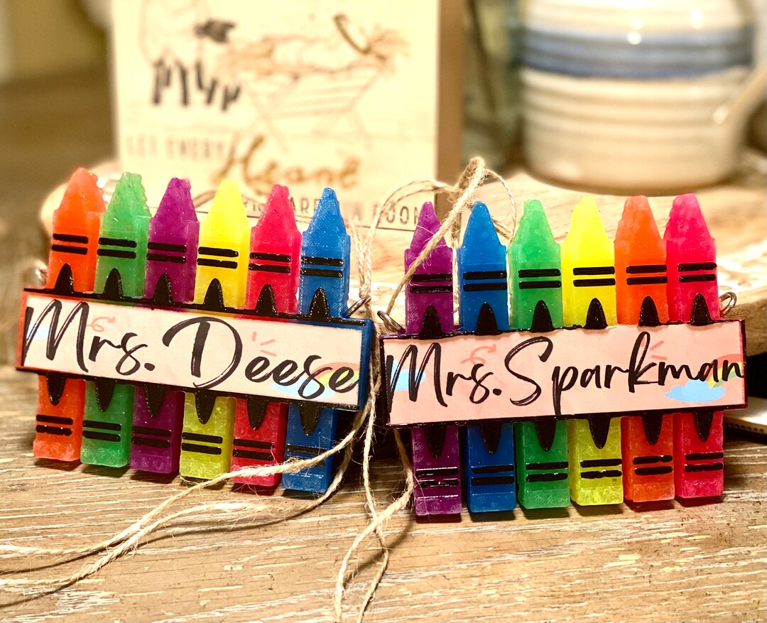 Teacher Appreciation Custom Crayon Color Freshie - Etsy