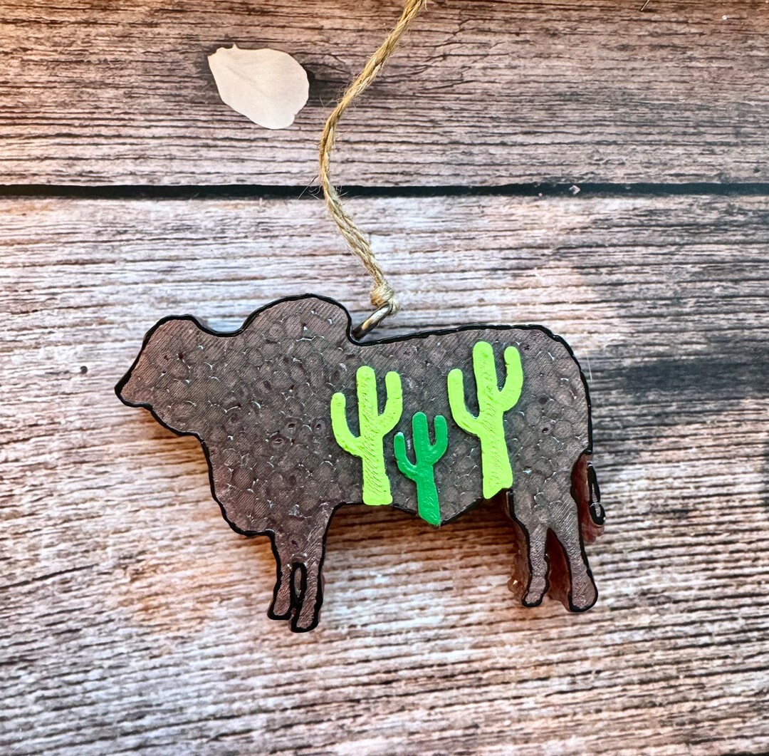 Brahman Bull Cactus Western Custom Car Freshie - Etsy
