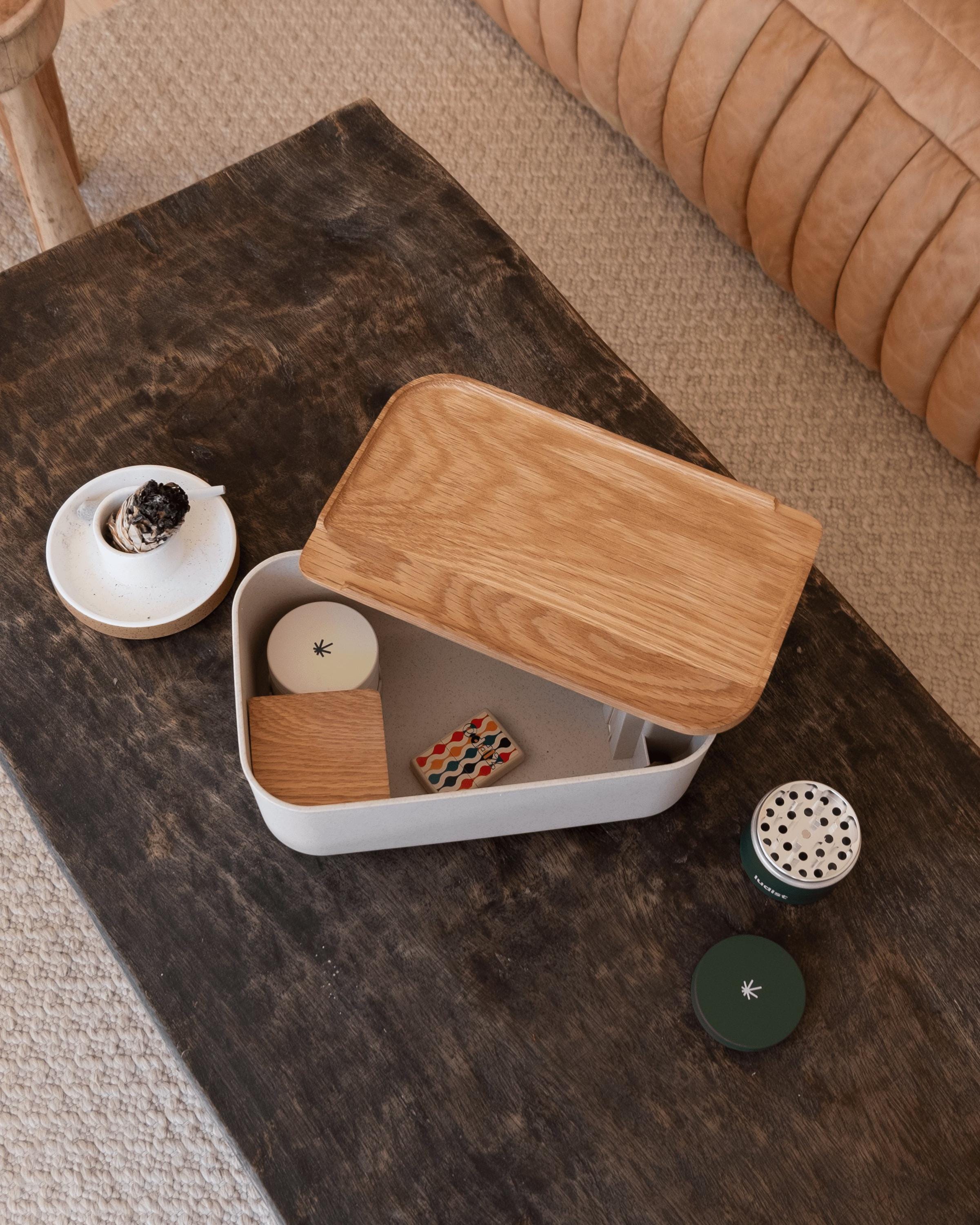 Smell Proof Stash Box With Oak Rolling Tray - by Ludist - Etsy