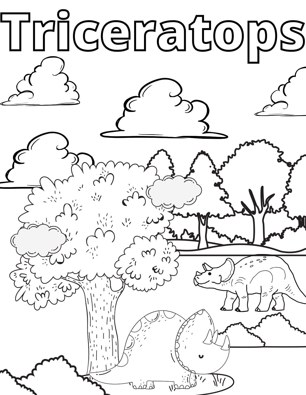 Kids Coloring Book , Dinosaurs , Learning , Printable - Etsy