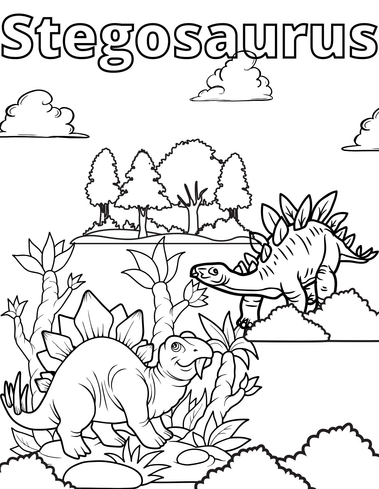 Kids Coloring Book , Dinosaurs , Learning , Printable - Etsy