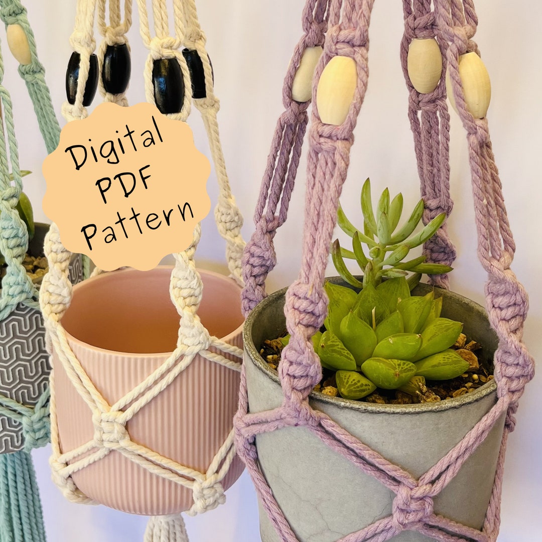 Macrame Plant Hanger Digital PDF Pattern Printable - Etsy