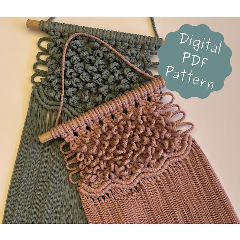 Macrame Wall Hanging Digital PDF Pattern Printable - Etsy