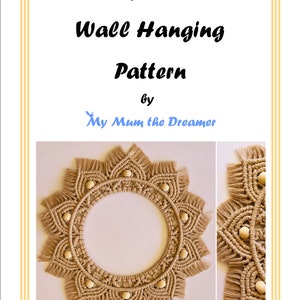 Macramé Mandala Wall Hanging Digital PDF Pattern Printable - Etsy