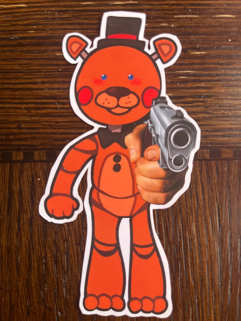 FNAF 2 Characters With Gun Sticker - Etsy
