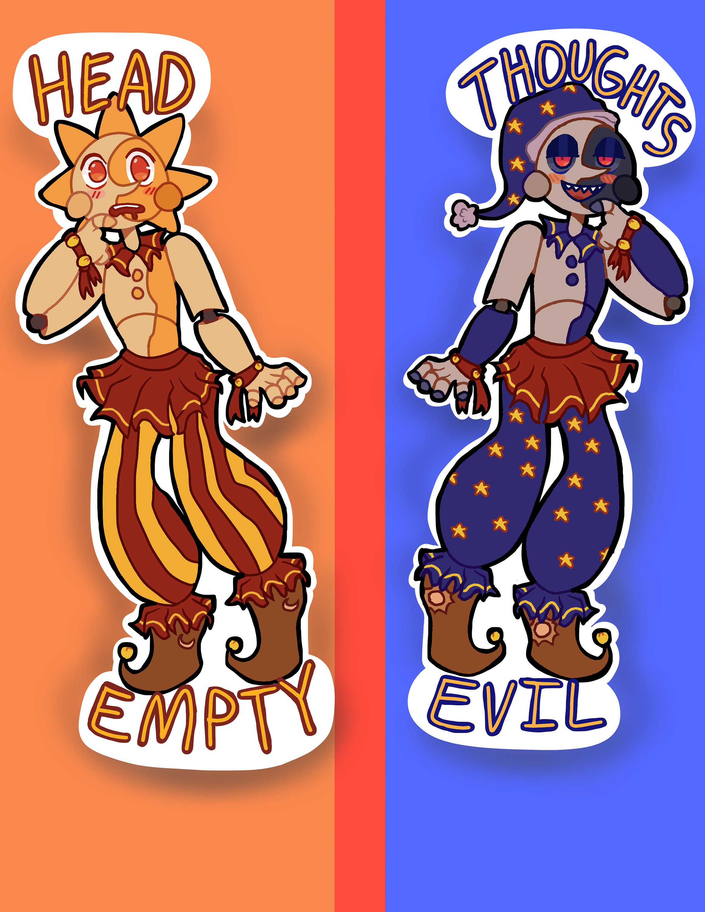 Sunny and Moondrop FNAF Security Breach Sticker / Holographic - Etsy ...
