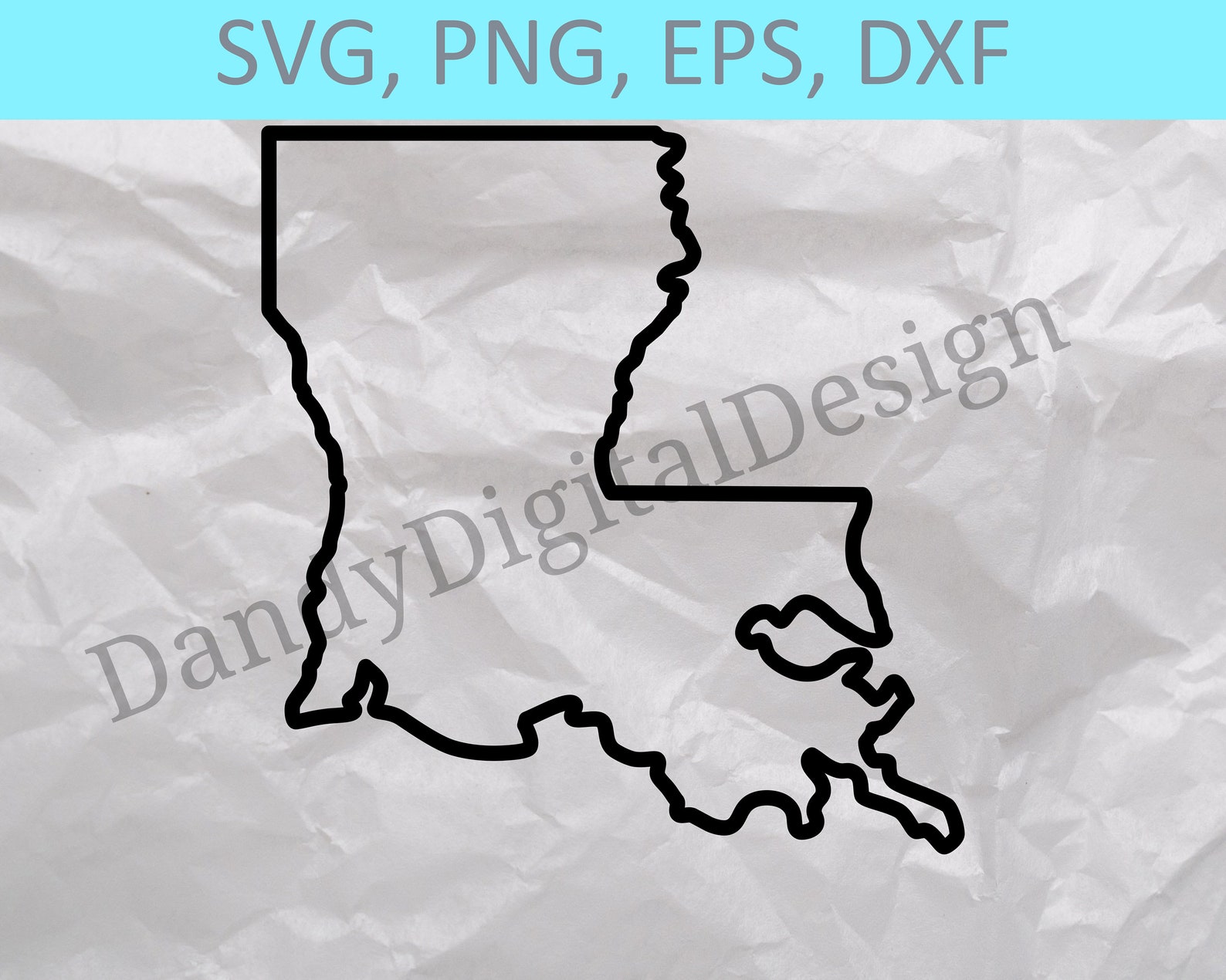 Louisiana State Outline SVG, LA Outline SVG, State Outline, Cricut or ...