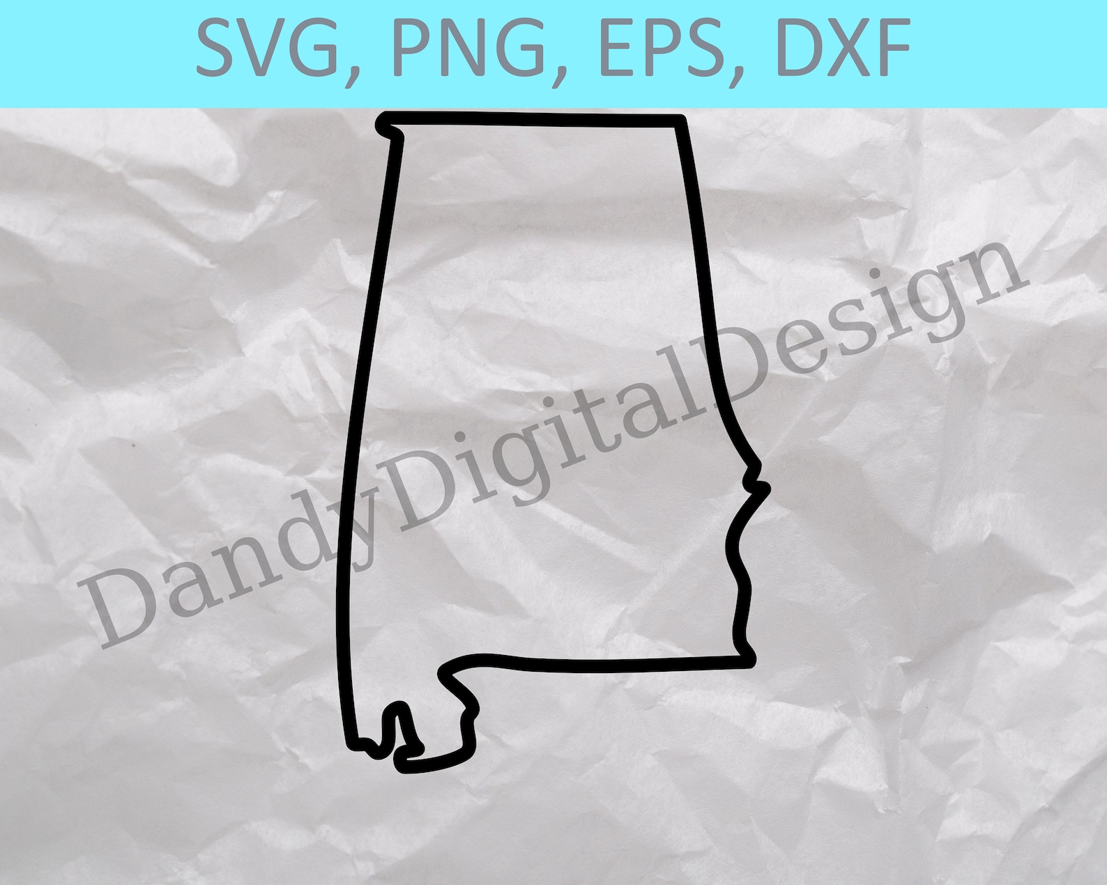 Alabama State Outline SVG, AL Outline SVG, State Outline, Cricut or ...