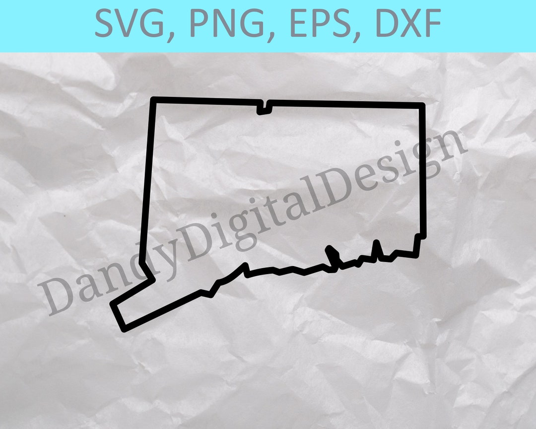 Connecticut State Outline SVG, CT Outline SVG, State Outline, Cricut or ...