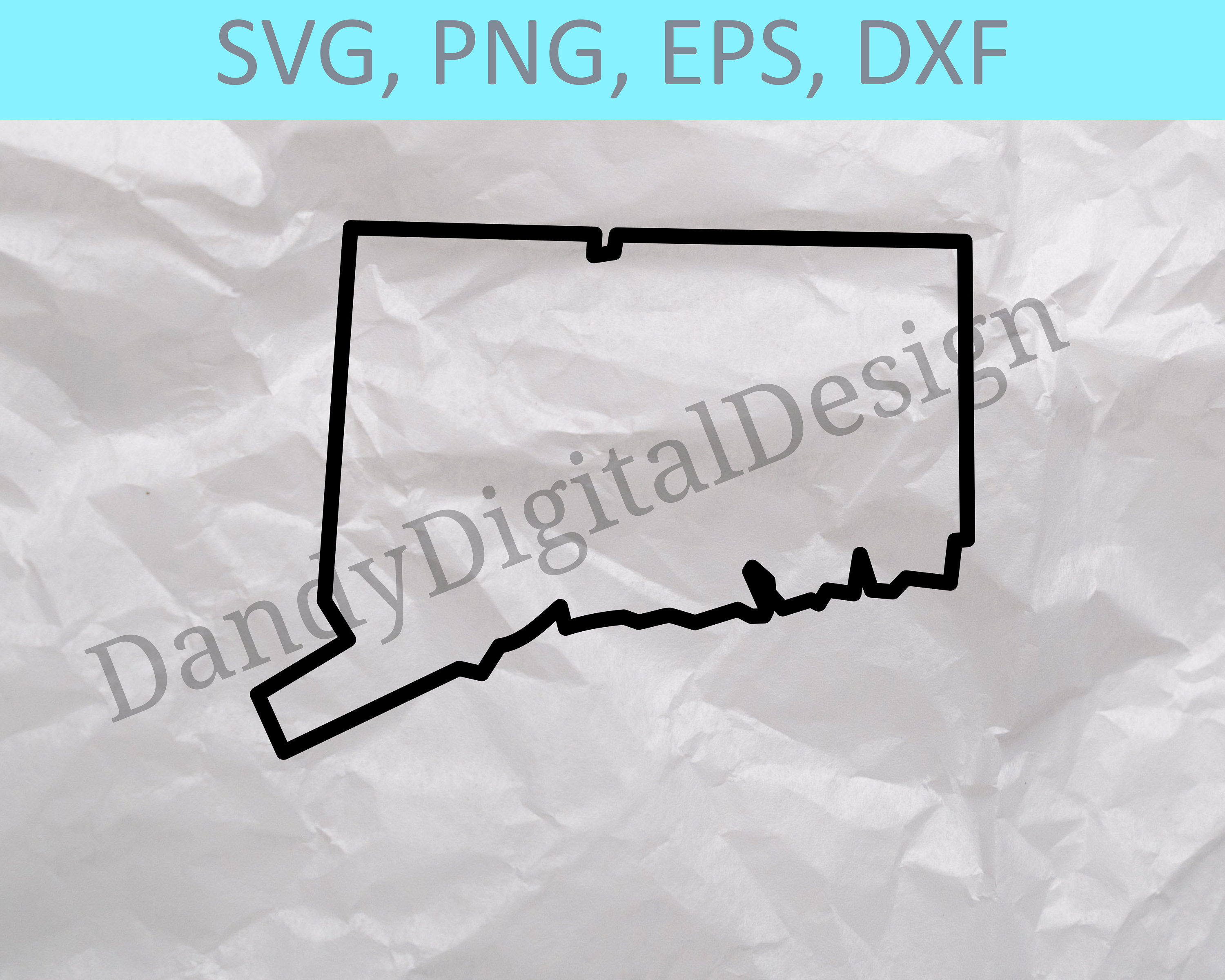 Connecticut State Outline SVG, CT Outline SVG, State Outline, Cricut or ...