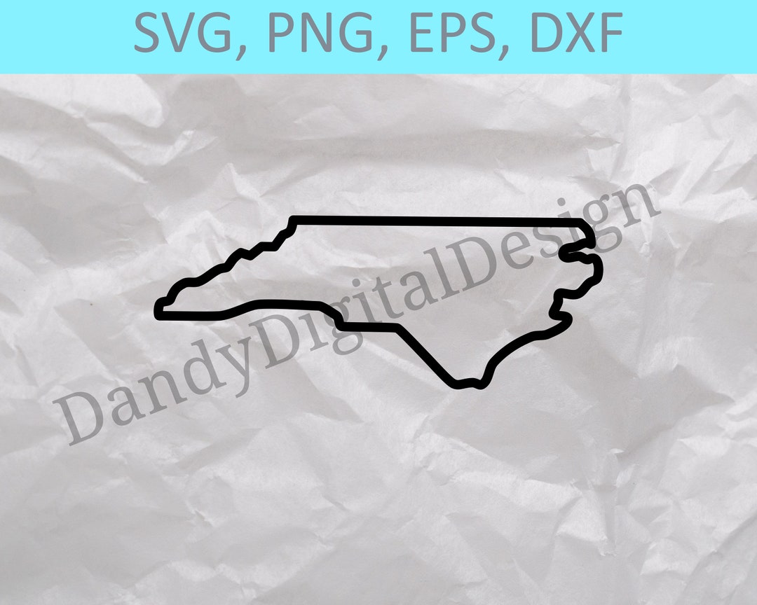 North Carolina State Outline SVG, NC Outline SVG, State Outline, Cricut ...