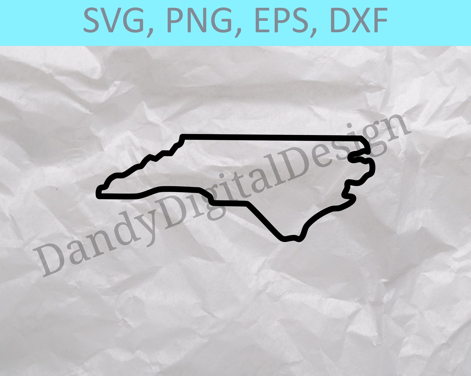 North Carolina State Outline SVG, NC Outline SVG, State Outline, Cricut ...