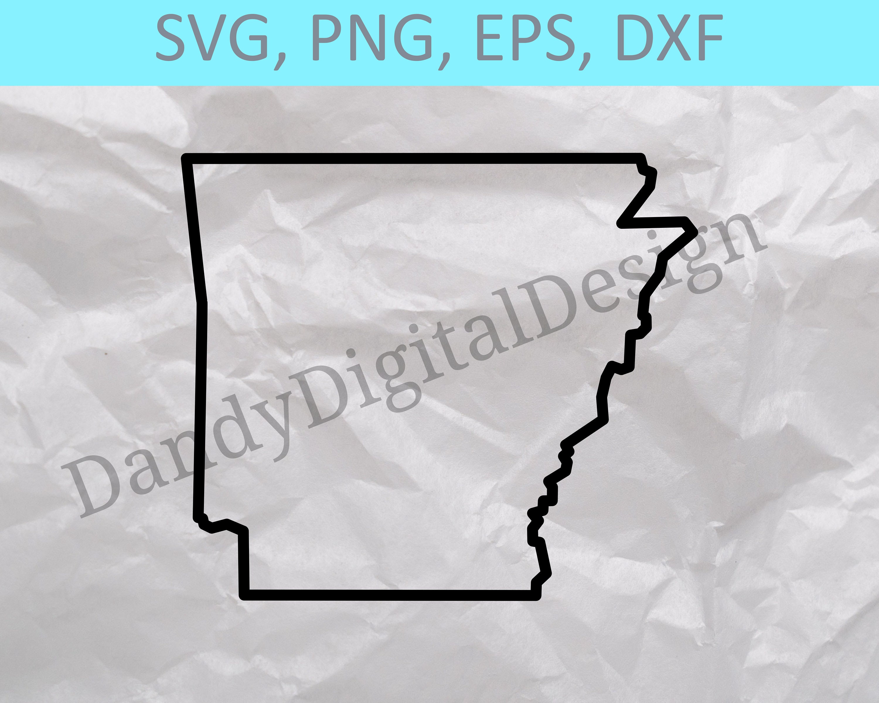 Arkansas State Outline SVG, AR Outline SVG, State Outline, Cricut or ...