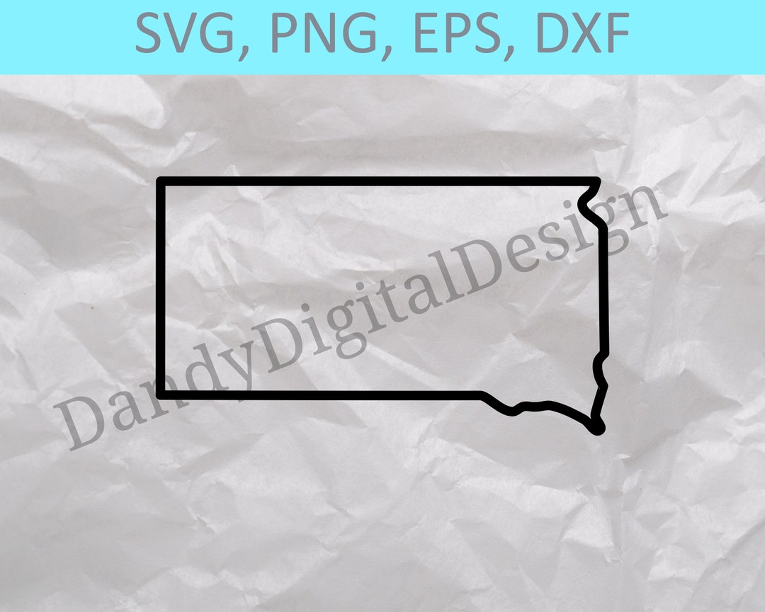 South Dakota State Outline SVG, SD Outline SVG, State Outline, Cricut ...