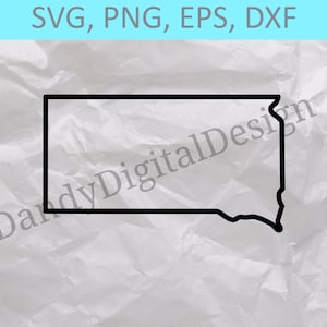 South Dakota State Outline SVG, SD Outline SVG, State Outline, Cricut ...