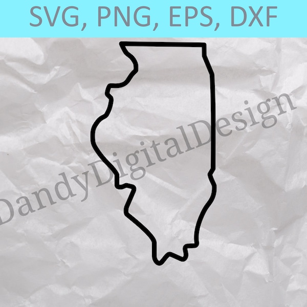 Illinois State Svg - Etsy