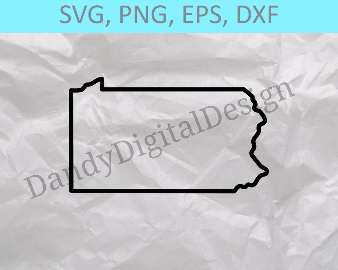 Pennsylvania State Outline SVG, PA Outline SVG, State Outline, Cricut ...