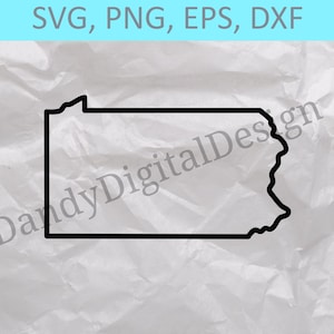 Pennsylvania State Outline SVG, PA Outline SVG, State Outline, Cricut ...