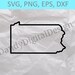 Pennsylvania State Outline SVG, PA Outline SVG, State Outline, Cricut ...
