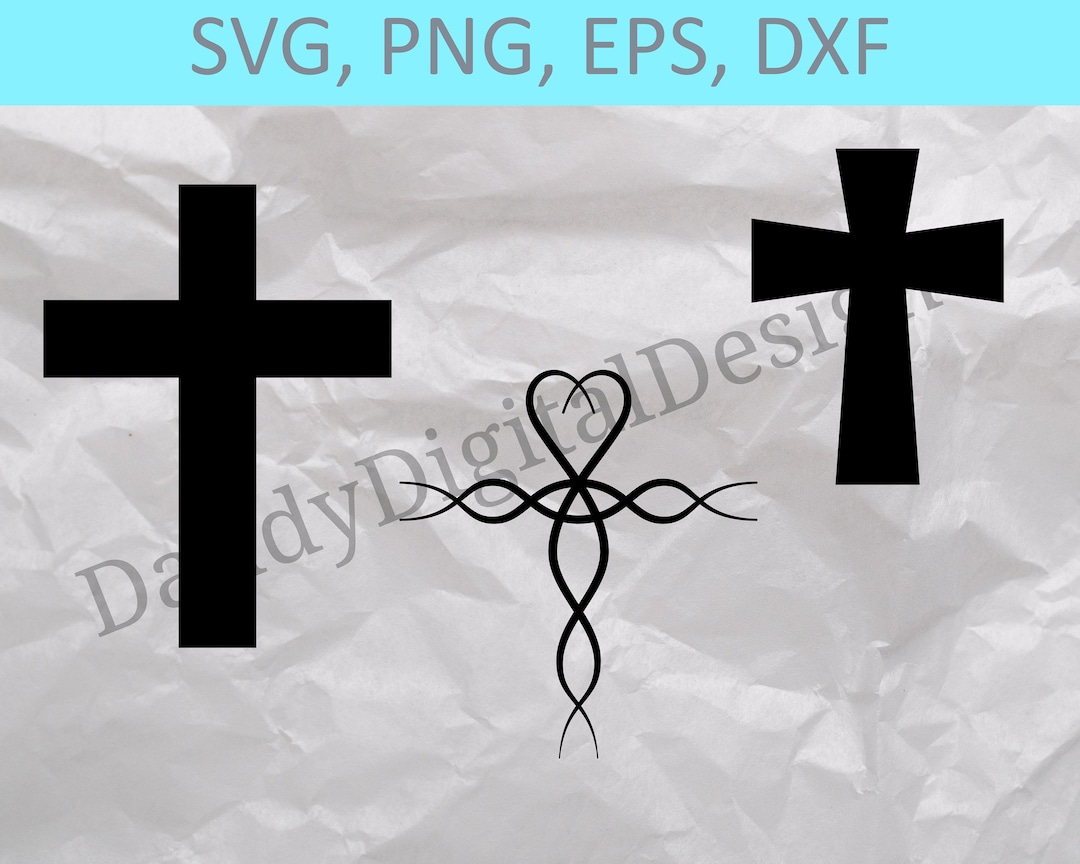 Cross SVG Bundle, Cricut or Silhouette Cut Files - Etsy