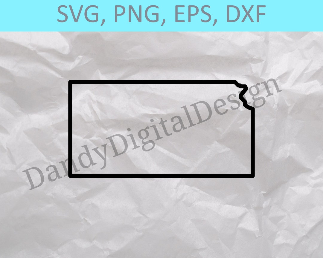 Kansas State Outline SVG, KS Outline SVG, State Outline, Cricut or ...