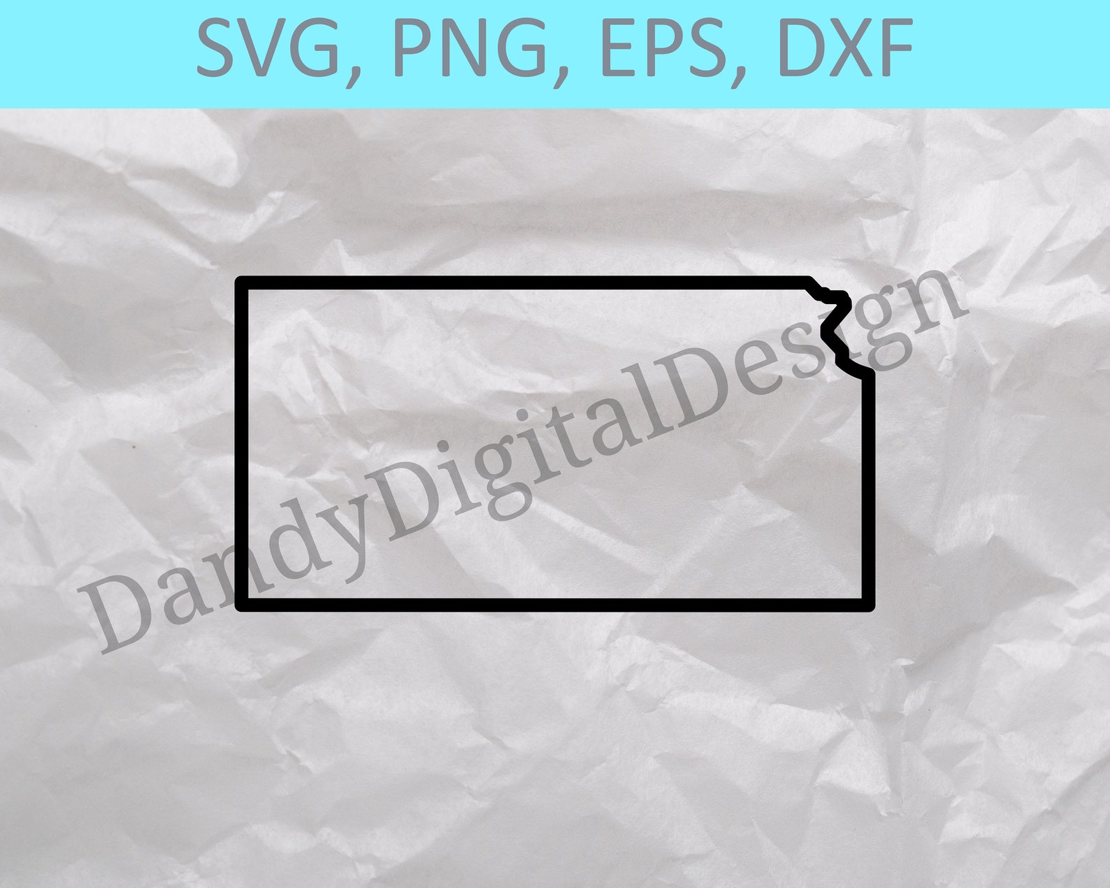 Kansas State Outline SVG, KS Outline SVG, State Outline, Cricut or ...