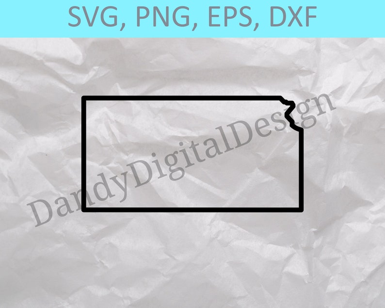 Kansas State Outline SVG, KS Outline SVG, State Outline, Cricut or ...