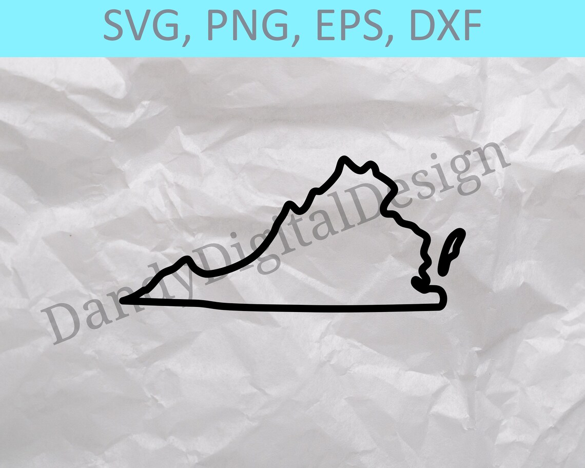Virginia State Outline SVG, VA Outline SVG, State Outline, Cricut or ...