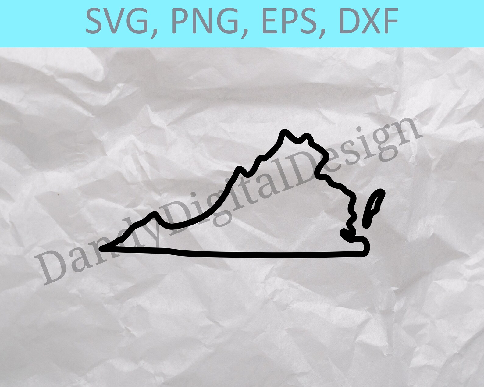 Virginia State Outline SVG, VA Outline SVG, State Outline, Cricut or ...