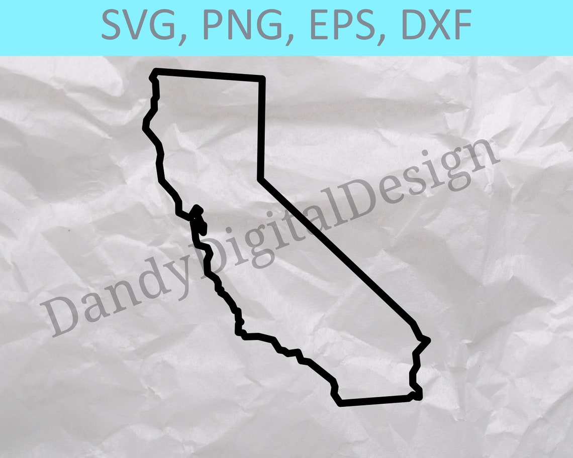 California State Outline SVG, CA Outline SVG, State Outline, Cricut or ...