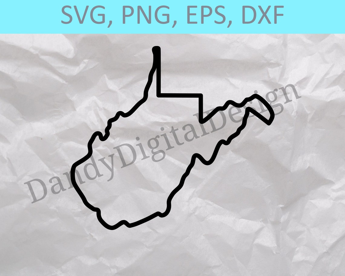West Virginia State Outline SVG, WV Outline SVG, State Outline, Cricut ...