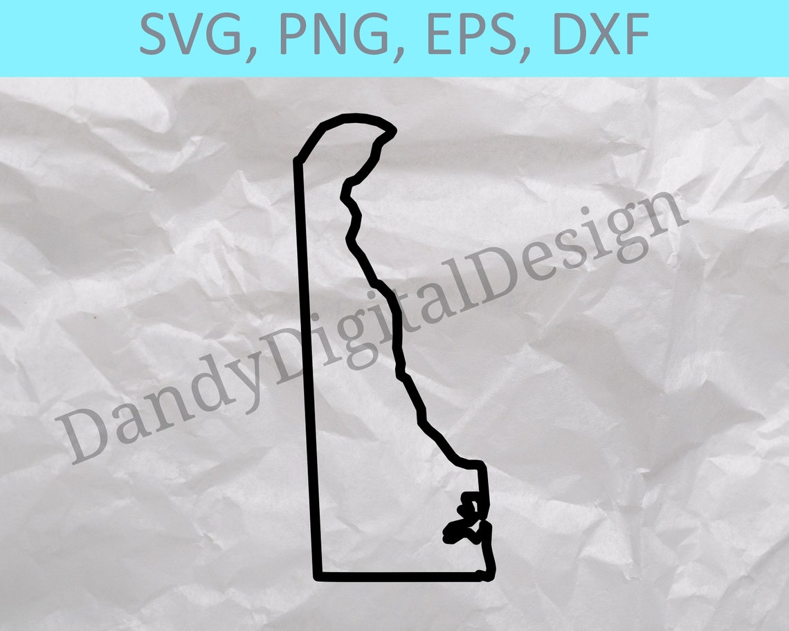 Delaware State Outline SVG, DE Outline SVG, State Outline, Cricut or ...