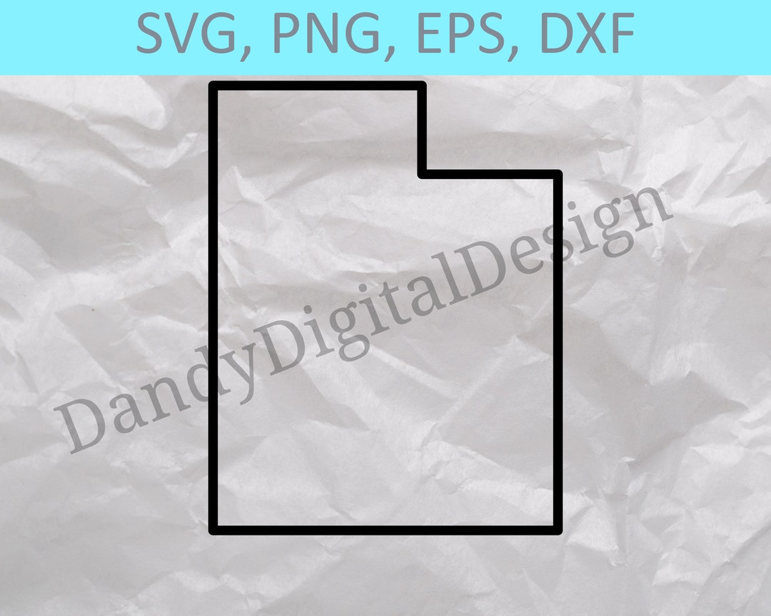 Utah State Outline SVG, UT Outline SVG, State Outline, Cricut or ...